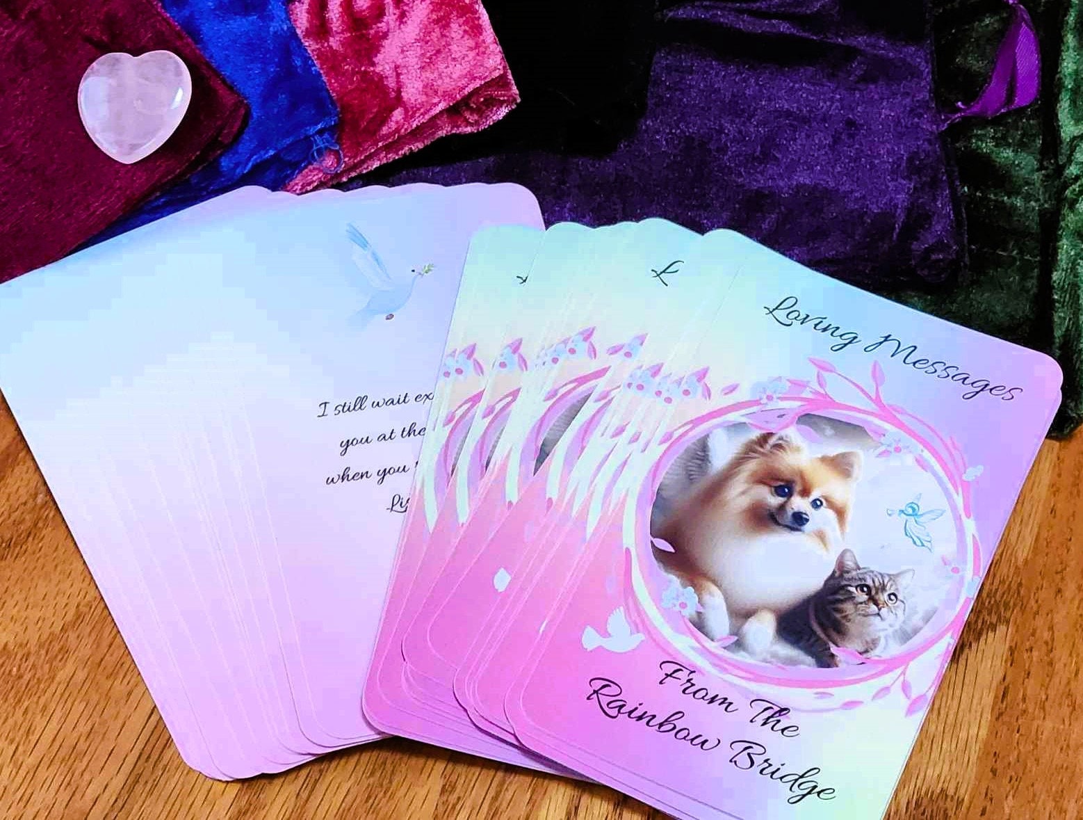 Rainbow Bridge Pet Loss Grief Cards, Loving Messages Deck for Healing ...