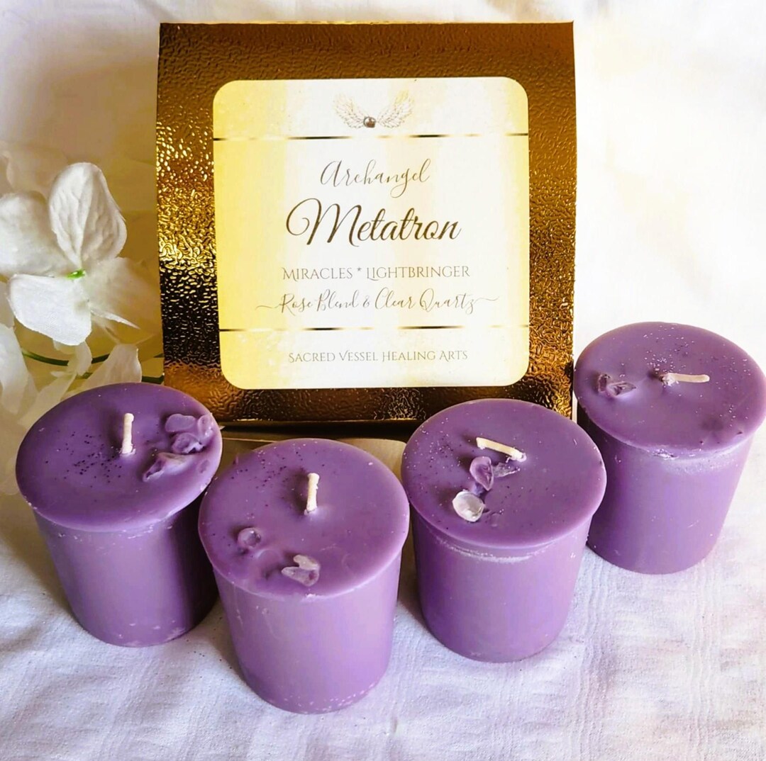 Archangel Metatron Devotion Votive Soy Candles Box Set of 4 W/clear ...