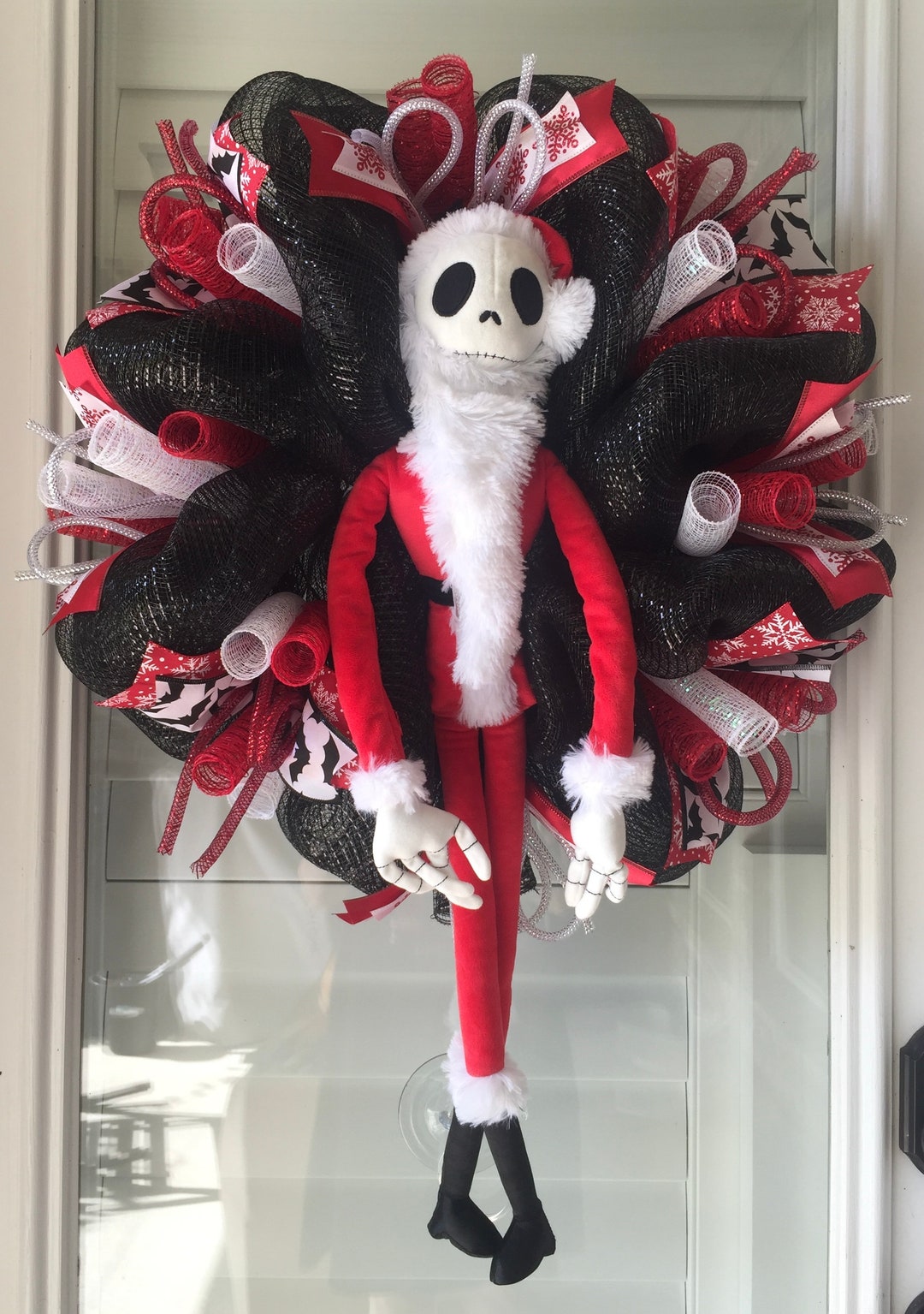 SANTA JACK WREATH Night Before Christmas Jack Inspired - Etsy