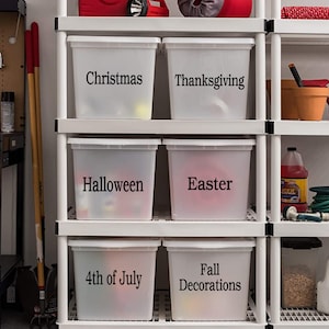 Storage Tote Labels | Garage Storage Labels | Organized Storage ...