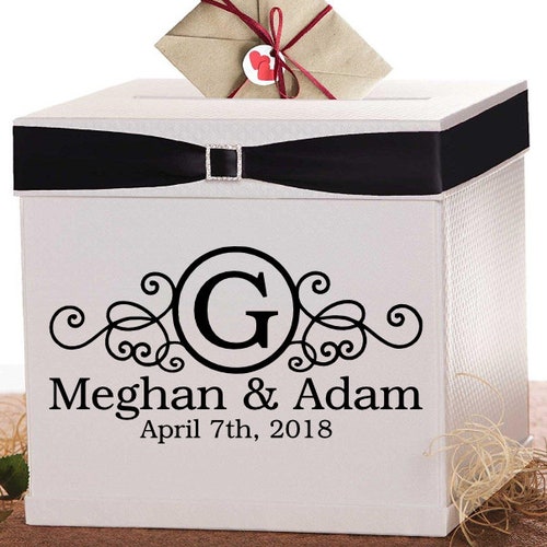 Personalized Decal for Wedding Card Box Custom Sticker for - Etsy