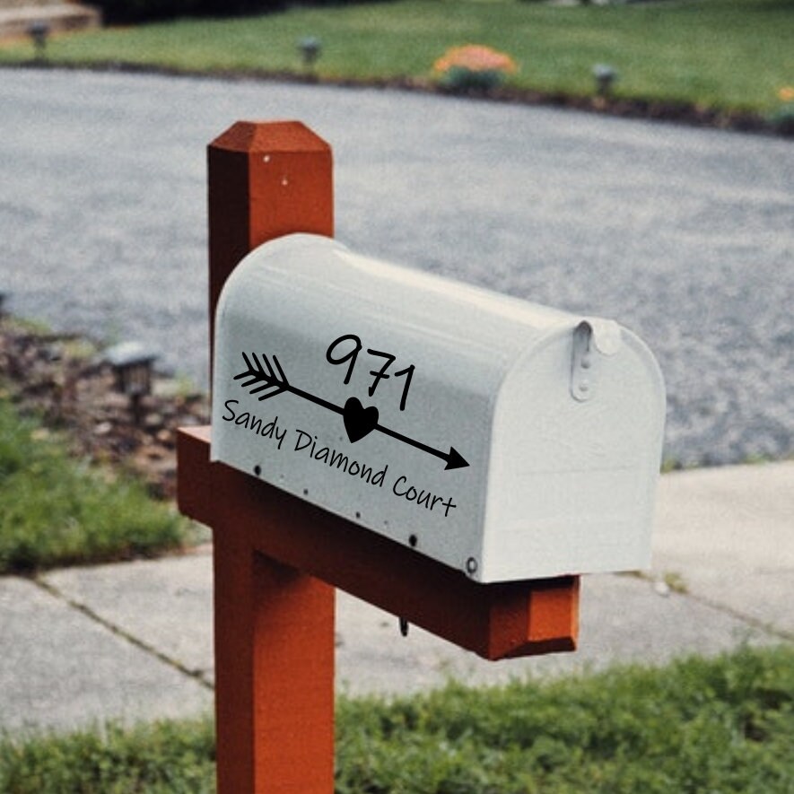 Mailbox Decal | House Numbers | Mailbox Numbers | Custom Mailbox ...