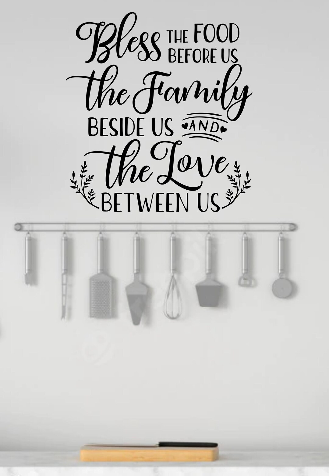 Kitchen Wall Decal / Dining Room Decal / Bless the Food Before Us ...