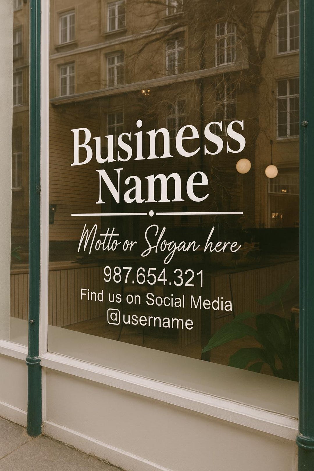 Customizable Window Decal | Your Company Name | Storefront Logo Sign ...