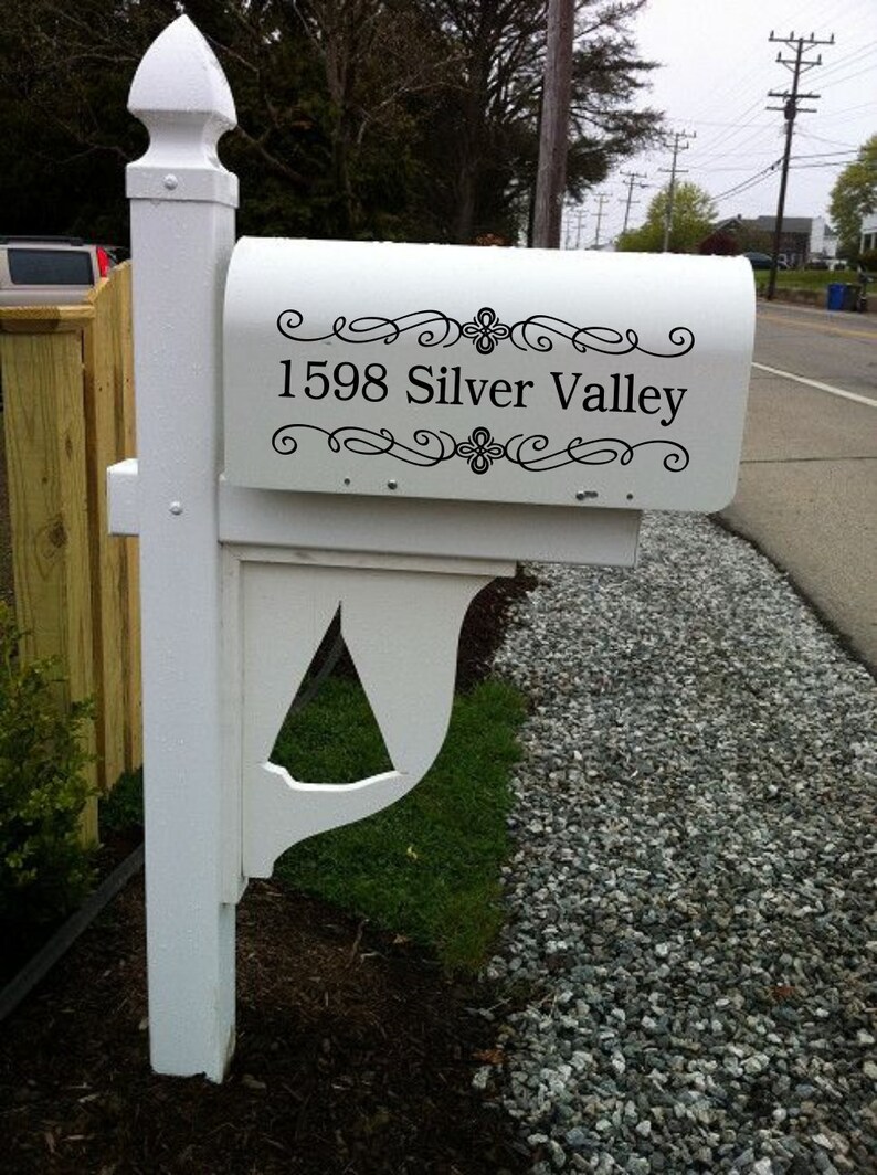 Mailbox Decal Mailbox Numbers Monogram Decal Mailbox - Etsy