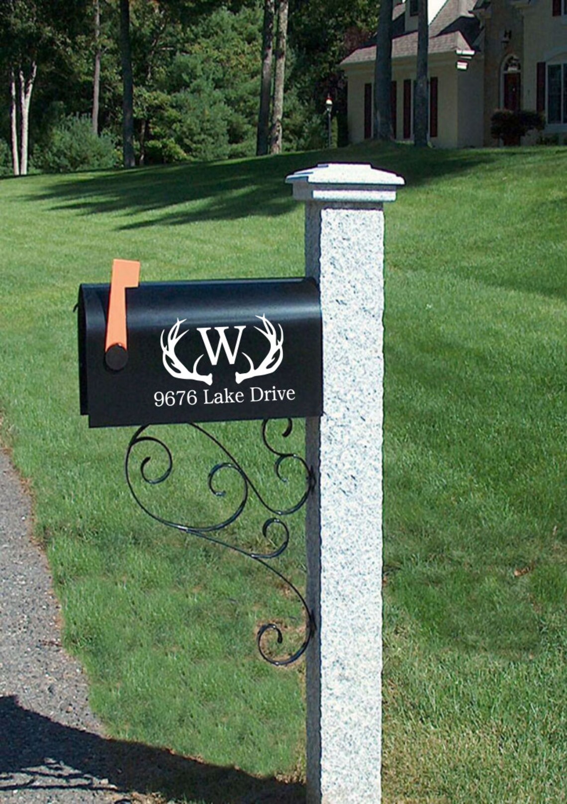 Mailbox Monogram Mailbox Decal Mailbox Numbers Mailbox - Etsy