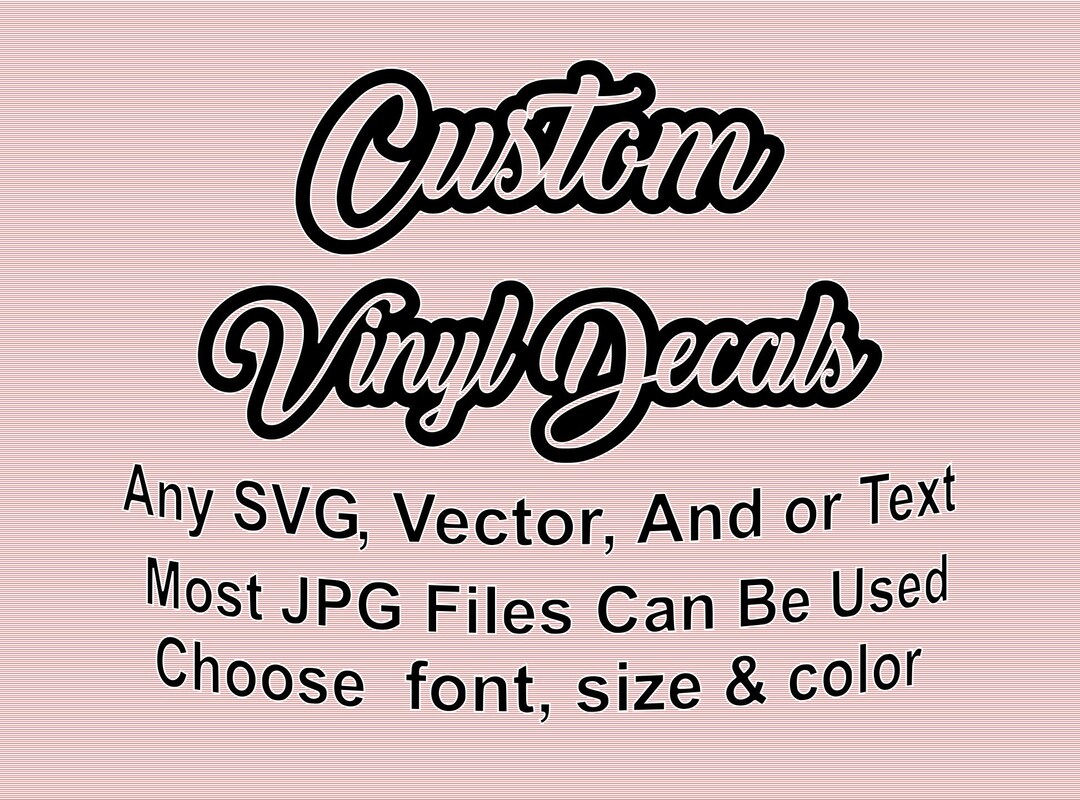Personalized Vinyl Decal - Customizable Text, Logos, Custom Fonts, Wall ...