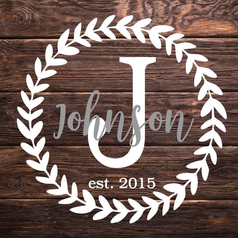 Monogram Wall Decal - Etsy