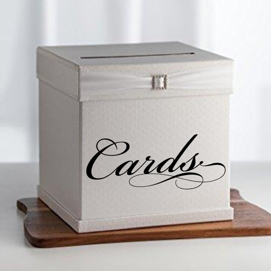 Wedding Decor | Card Box Decal | Wedding Card Box Decal | Table Decor ...