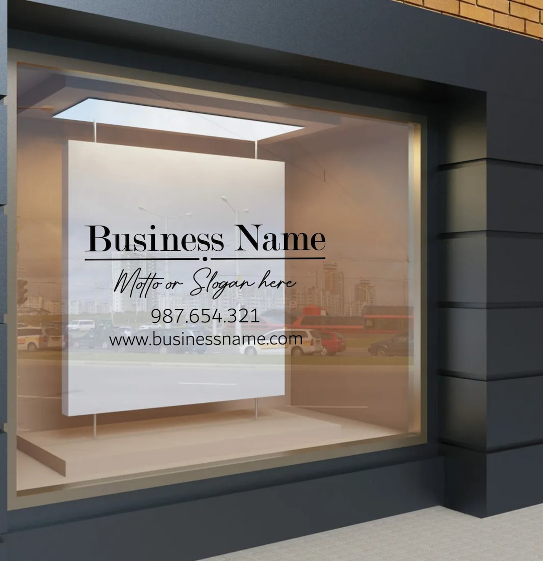 Customizable Storefront Window Sticker, Business Hours, Vinyl Decal for ...