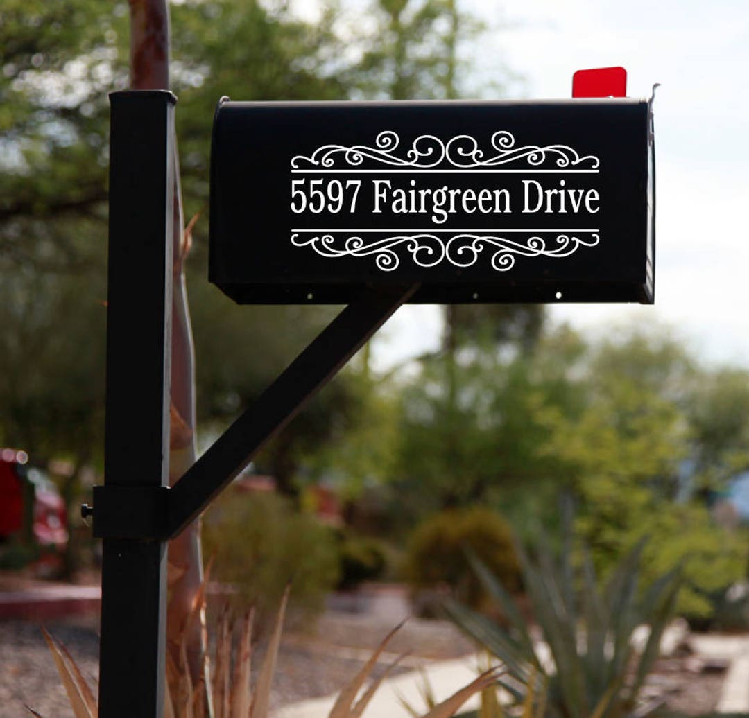 Mailbox Sticker | Mailbox Decal | Custom Mailbox Decal | Address Decal ...