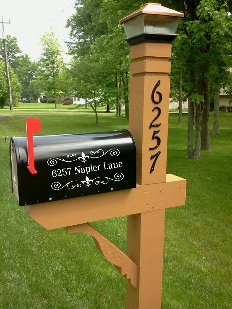 Mailbox decal mailbox numbers personalized mailbox | Etsy