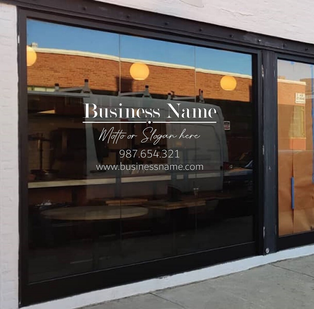 Customizable Window Decal - Your Company Name Personalized Storefront ...