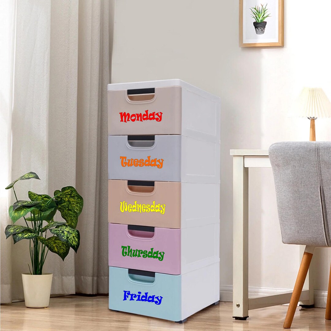 Days of the Week Label Set | Teacher Labels | Week Day Vinyl Sticker ...