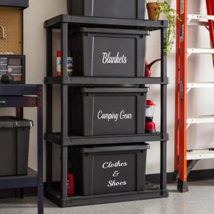 Storage Tote Labels | Garage Storage Labels | Organized Storage ...