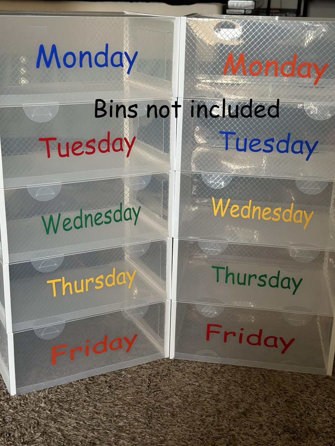 Days of the Week Label Set | Teacher Labels | Week Day Vinyl Sticker ...