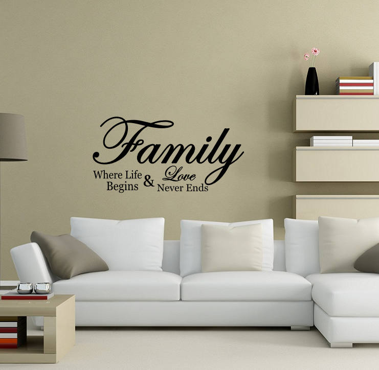 Family Wall Decal Living Room Decal Family Where Life - Etsy