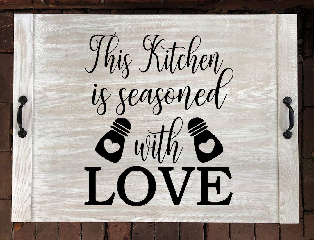 This Kitchen is Seasoned With Love Decal | Noodle Board Decal | Kitchen Wall Decal | Kitchen ...