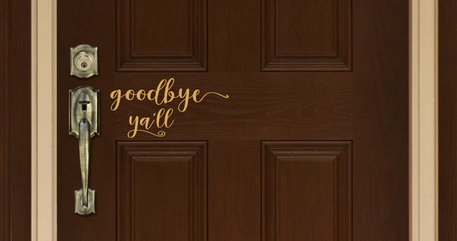 Goodbye Y'all Door Decal Door Decor Goodbye Door - Etsy