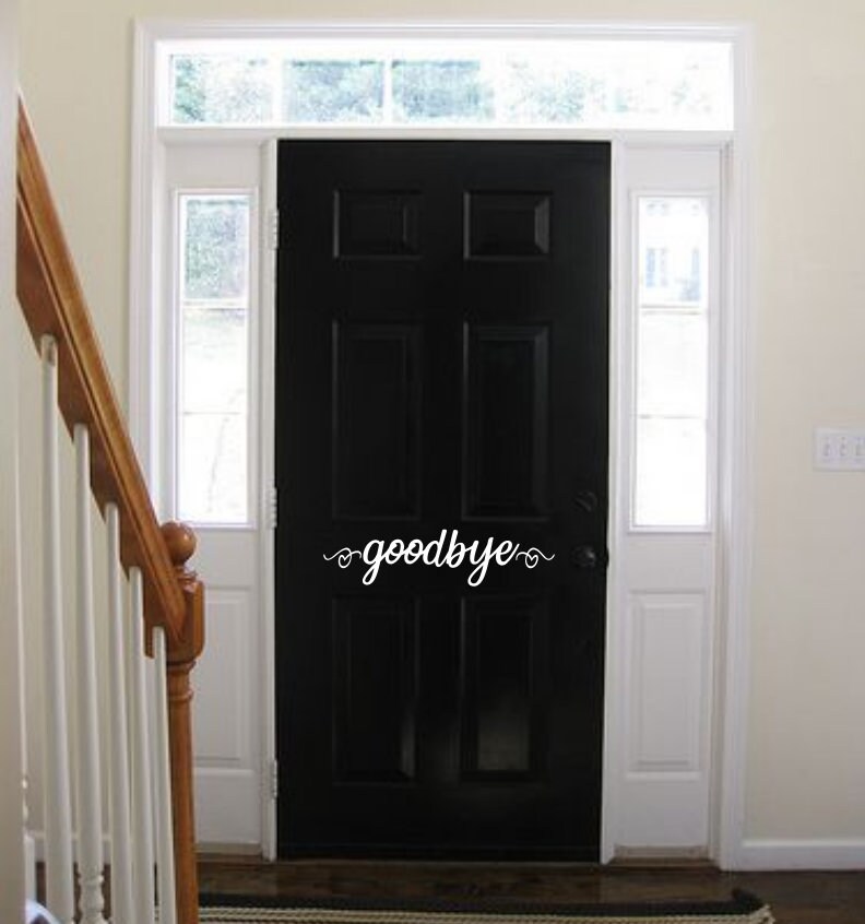 Goodbye Decal Rustic Decor Farmhouse Decor Vinyl Decal - Etsy
