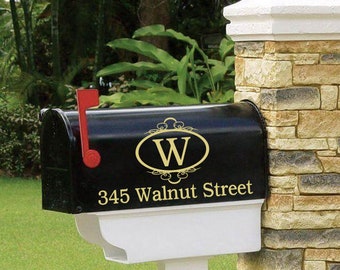 Mailbox Decal Mailbox Number Mailbox Sticker Monogram | Etsy