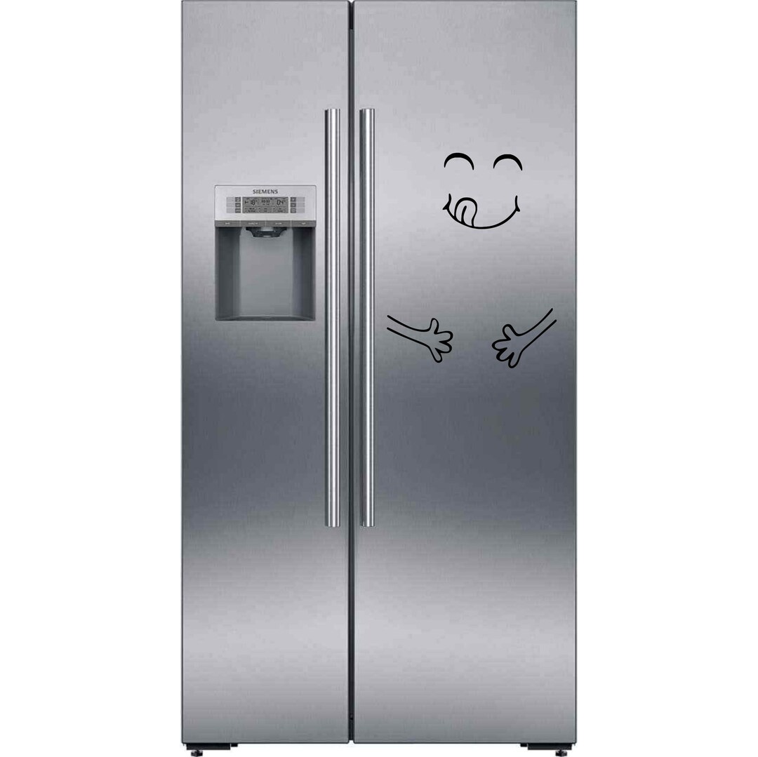 Funny Face Refrigerator Decal: Happy Kitchen Decor - Etsy