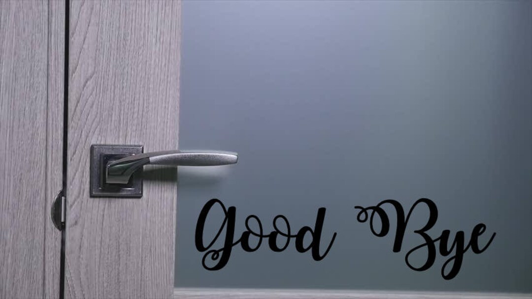 Good Bye Decal | Door Decal | Laundry Decor | Welcome Decal | Home ...