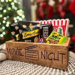 Movie Night Box, Movie Night Snack Box, Movie Night Gift Box, Movie ...
