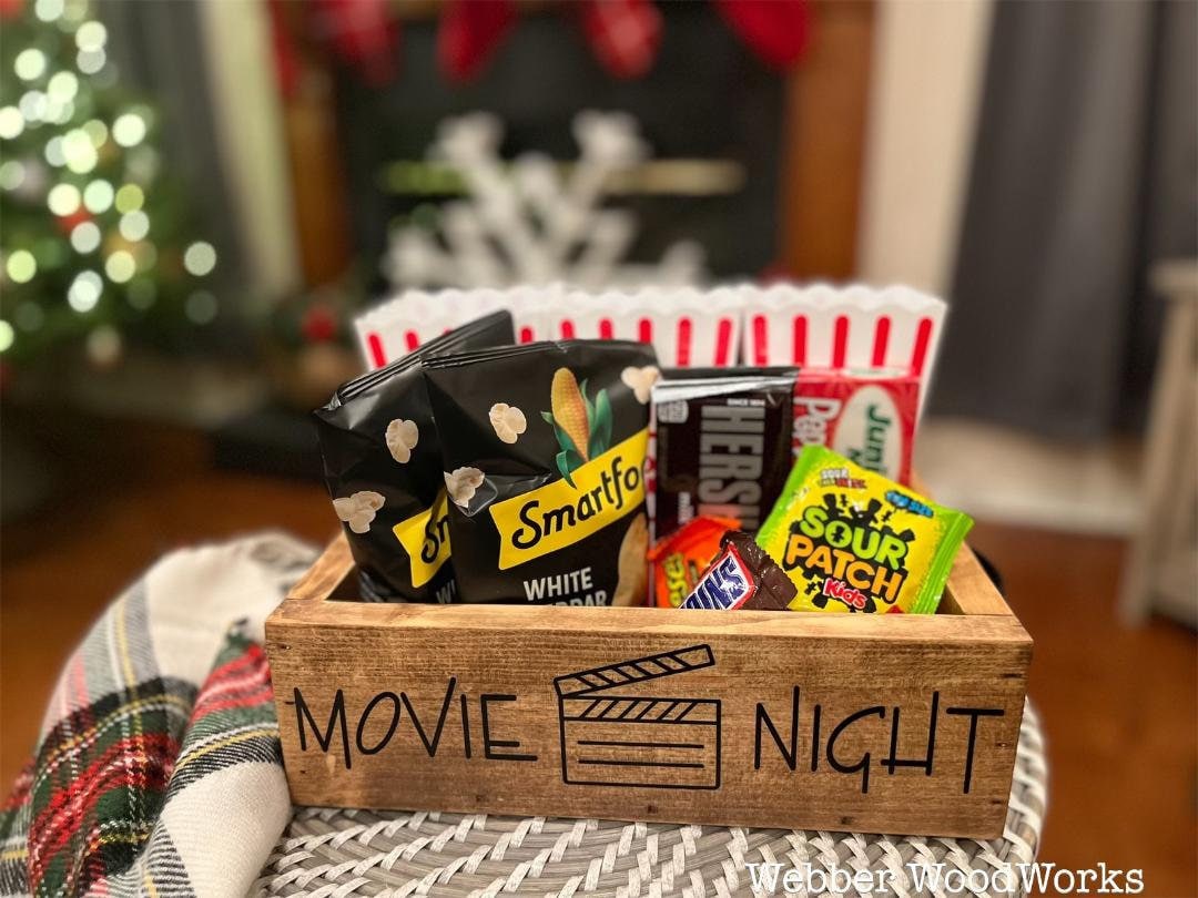 Movie Night Box, Movie Night Snack Box, Movie Night Gift Box, Movie ...