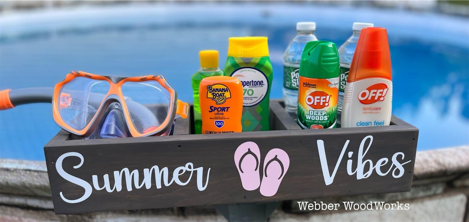 Summer Storage Box, Pool Storage Box, Poolside Essentials Storage Box ...