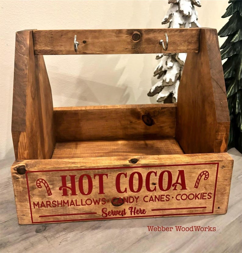 Hot Chocolate Caddy, Hot Cocoa Caddy Gift, Hot Chocolate Gift Caddy ...