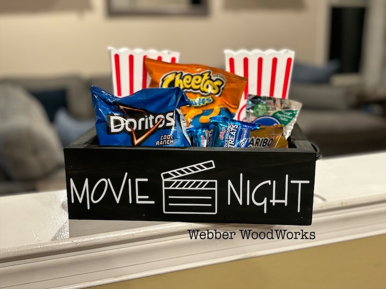 Movie Night Box, Movie Night Snack Box, Movie Night Gift Box, Movie ...
