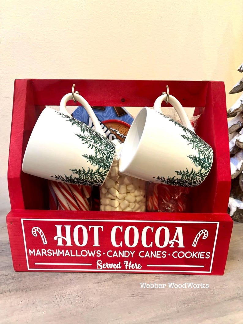 Hot Chocolate Caddy, Hot Cocoa Caddy Gift, Hot Chocolate Gift Caddy ...