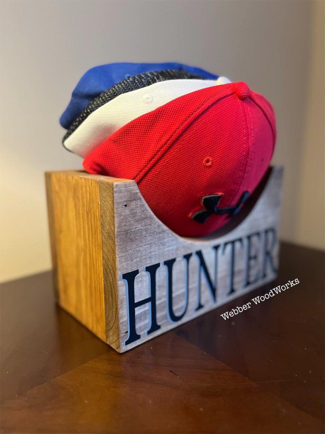 Wooden Baseball Hat Holder, Wooden Hat Holder, Hat Box, Hat Box, Father ...