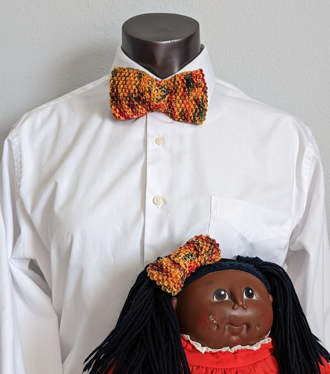 Hand Knit Daddy Daughter Noble Heritage Kente Cloth Like Orange Red ...