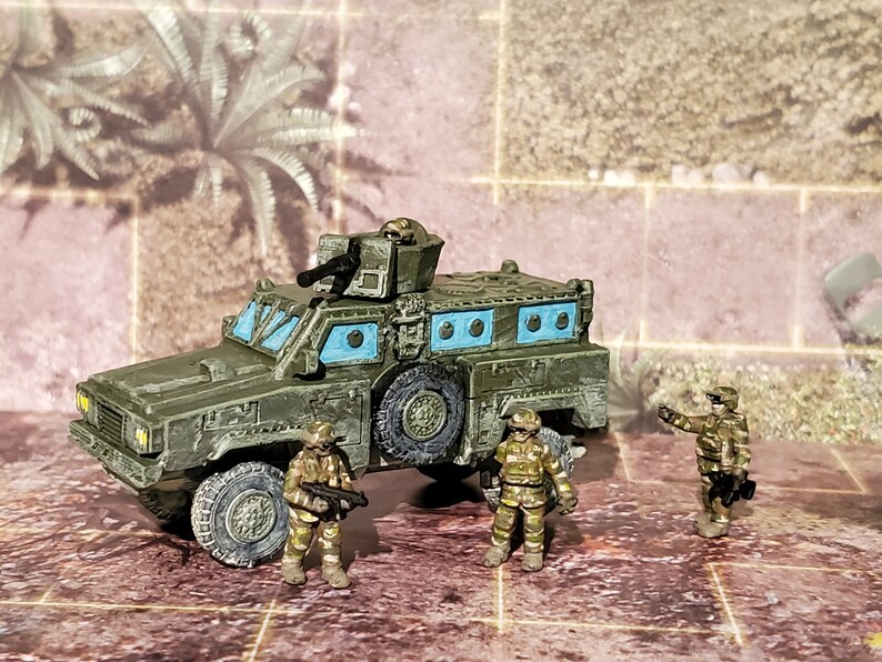 RG-31 MK3 Vehicle With 3 Turrets, 3 Personal, 3D Resin Printed Near ...