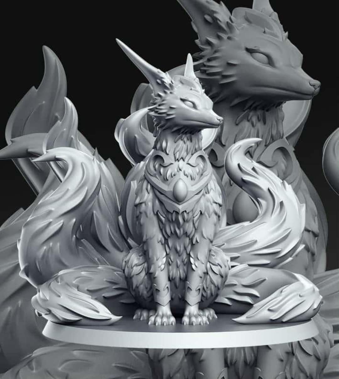 Fox Spirit, Tsune Monster, Fox Demon 32mm Miniatures Role Playing Table ...