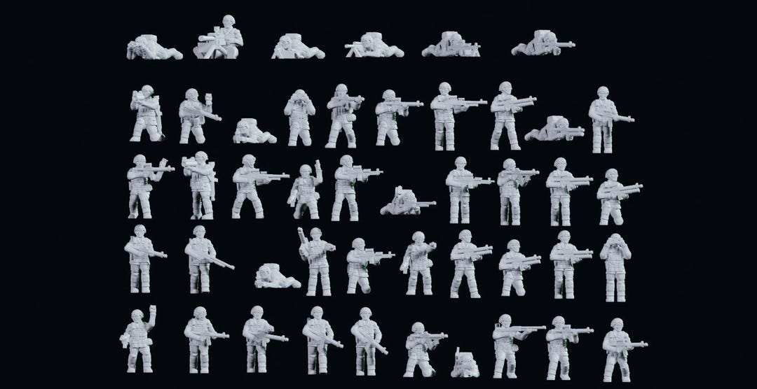 Canadian Soldiers Miniatures Near Modern War Flames of War Team Yankee ...