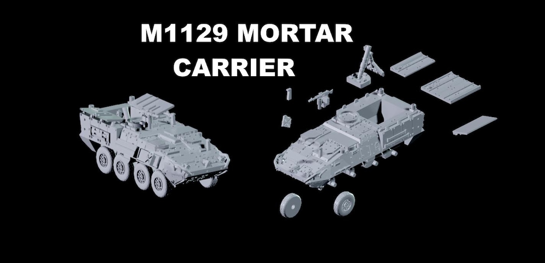 M1129 Mortar Carrier Stryker Fighting Vehicles, 3D Resin Printed Near ...