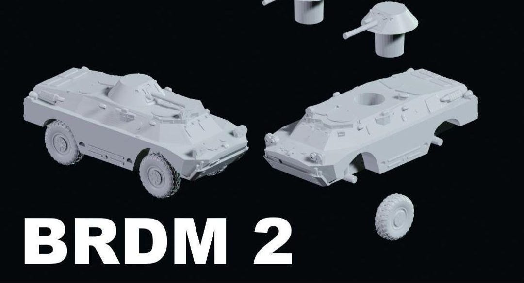 BRDM 2 Series 1/72 and 1/100 Scale, 3D Resin Printed Near Modern War ...