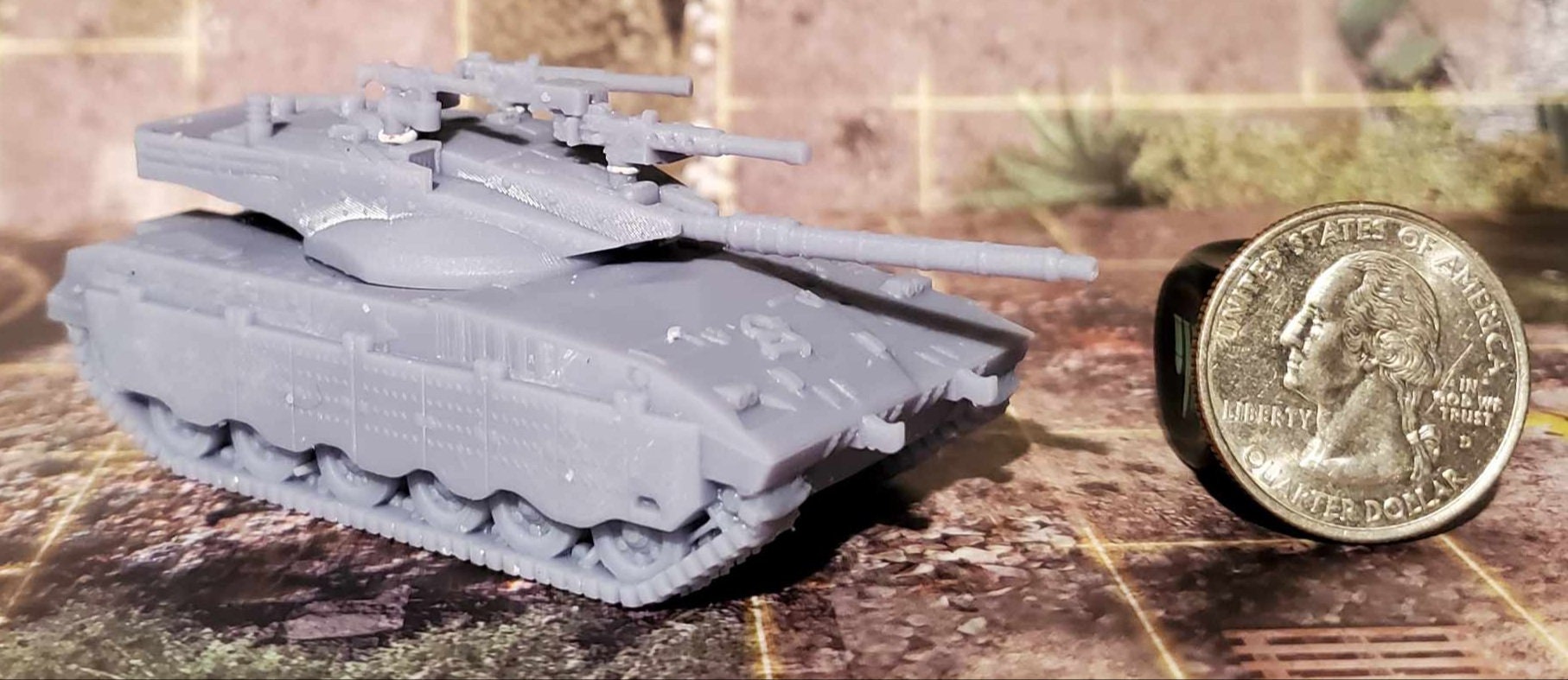 Merkava MK2 Tank 1/100 Scale, 3D Resin Printed Near Modern War Flames ...