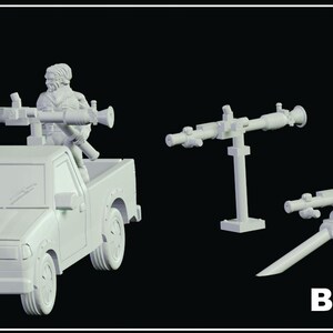 Technical Truck With Machine Gun Vehicle, 3D Resin Printed Near Modern ...