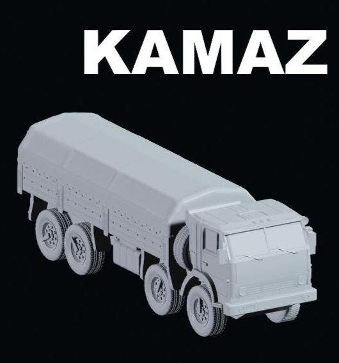 KAMAZ 6350 Truck 1/72 and 1/100 Scale, 3D Resin Printed Near Modern War ...
