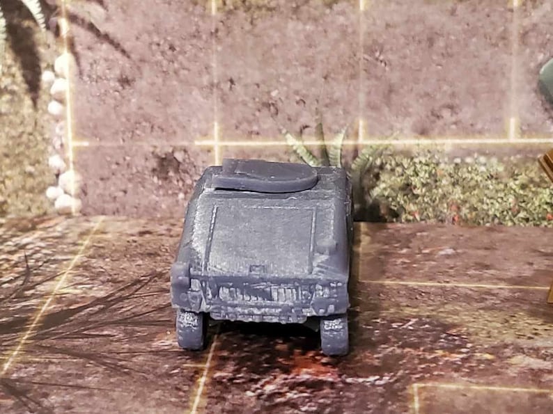 HMMWV US Light Skin With 3 Turrets and 1 Hatch Vehicle, 3D Resin ...