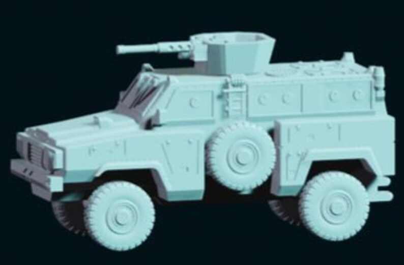 RG-31 MK3 Vehicle With 3 Turrets, 3 Personal, 3D Resin Printed Near ...