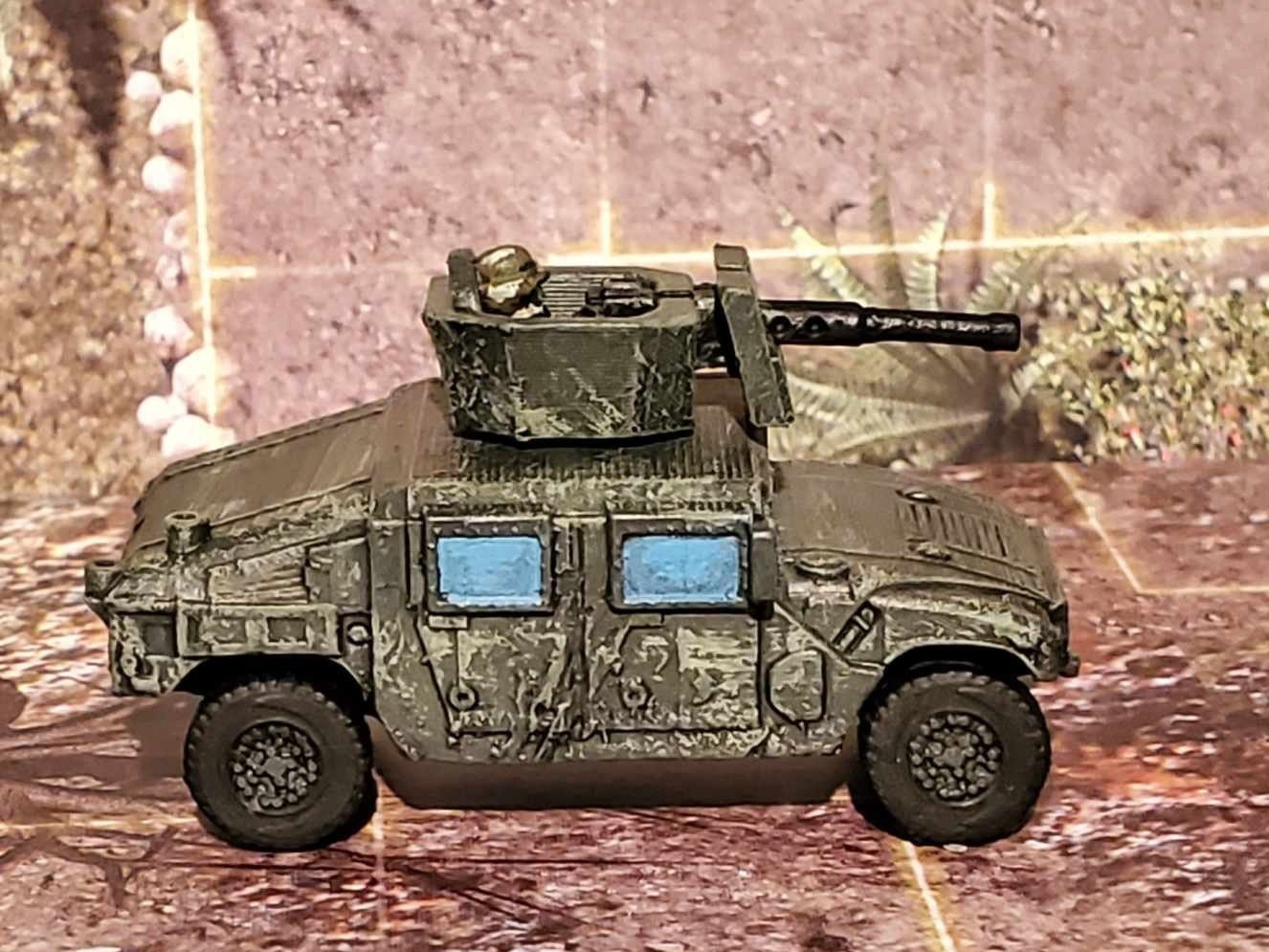 HMMWV US Frag Kit With 3 Turrets and 1 Hatch Vehicle 1/100 Scale, 3D ...