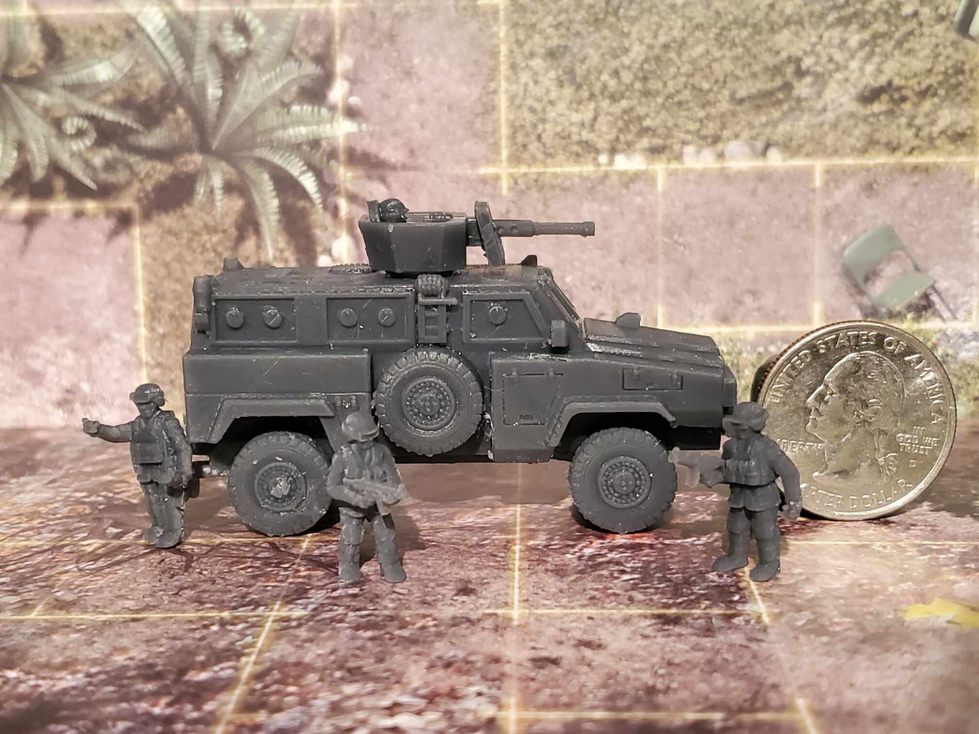 RG-31 MK3 Vehicle With 3 Turrets, 3 Personal, 3D Resin Printed Near ...