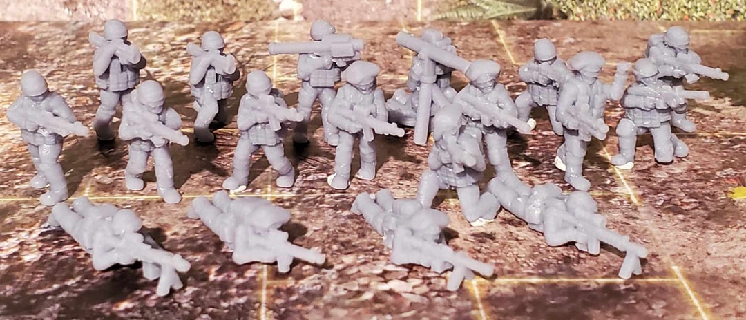 IDF Forces Set 1 Miniatures 1/100 Scale Near Modern War Flames of War ...