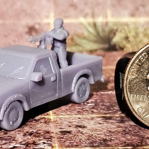 Technical Truck With Machine Gun Vehicle, 3D Resin Printed Near Modern ...