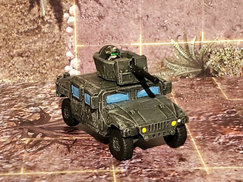 HMMWV US Frag Kit With 3 Turrets and 1 Hatch Vehicle 1/100 Scale, 3D ...